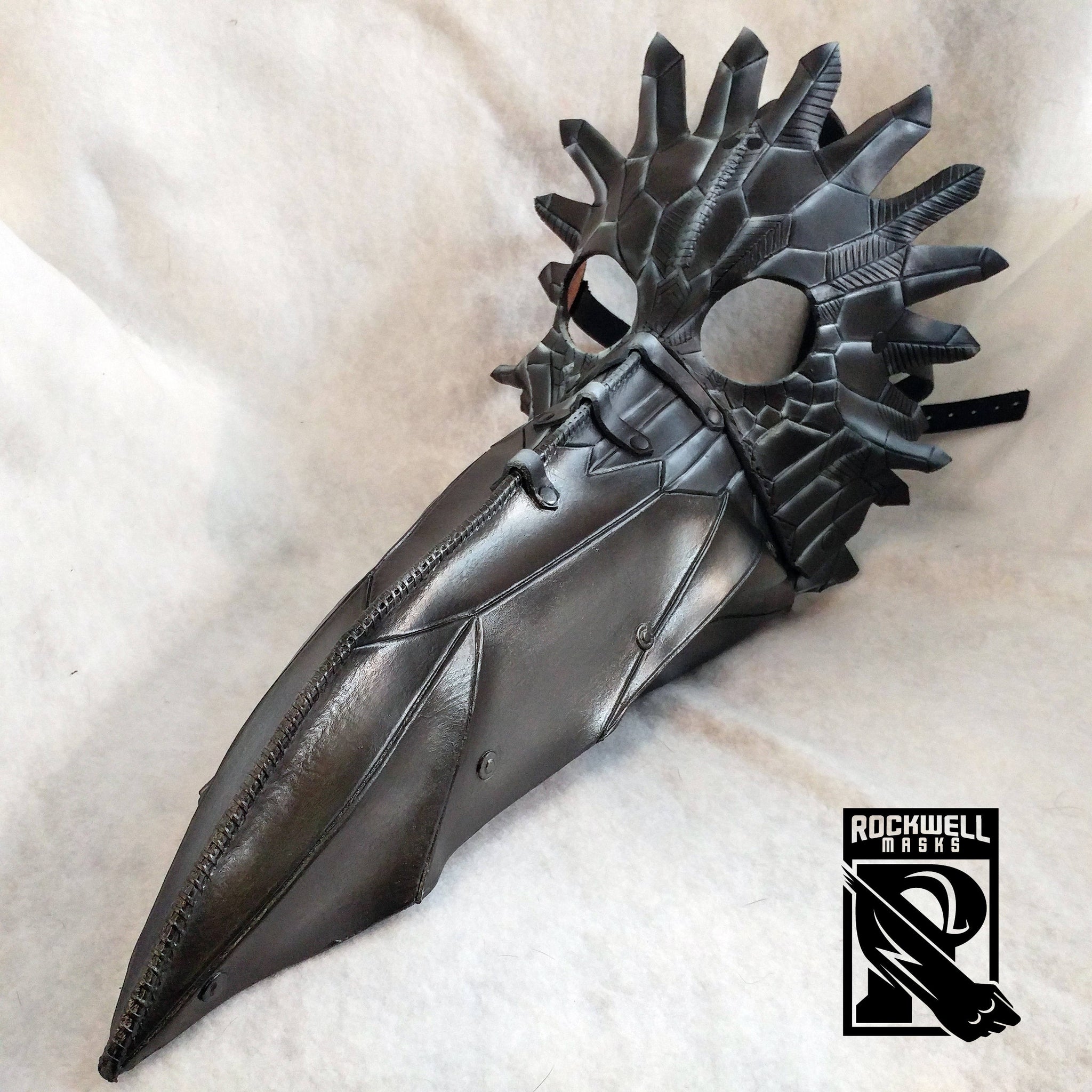 Large Raven Plague Doctor Handmade Genuine Leather Mask – Rockwell Masks